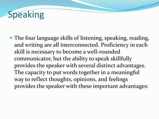 Speaking and reading skills | PPTX