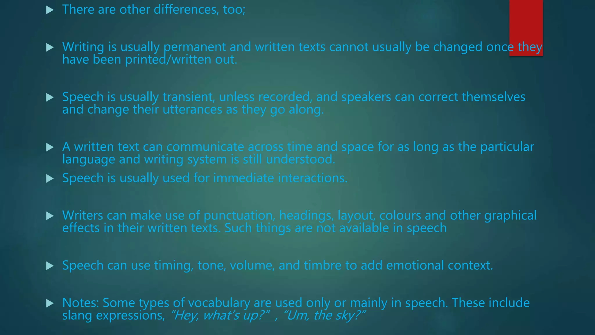 Speaking and writing | PPTX