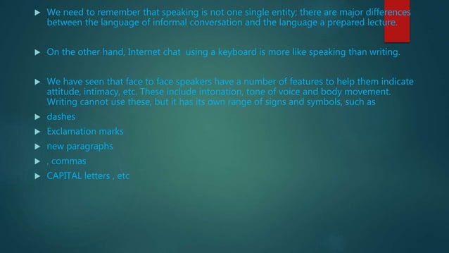Speaking and writing | PPT