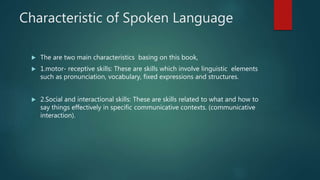 RBL - Teaching Language Skills 'Speaking' and 'Writing' - 5th Group | PPTX