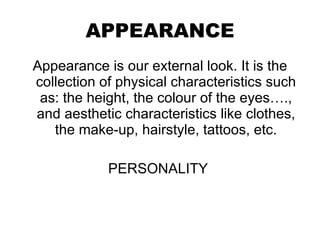 appearence | PPT