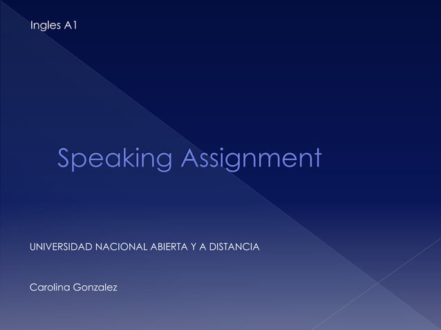 Speaking assignment | PPT