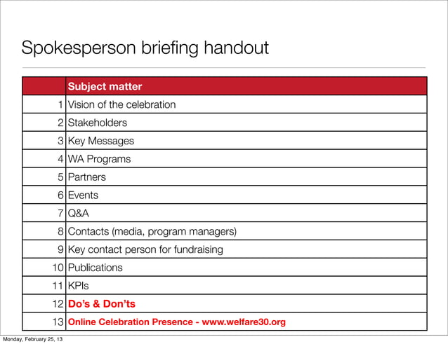 Speaking & briefing a Spokesperson | PPT