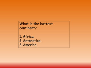 CONTINENTS AND OCEANS | PPT