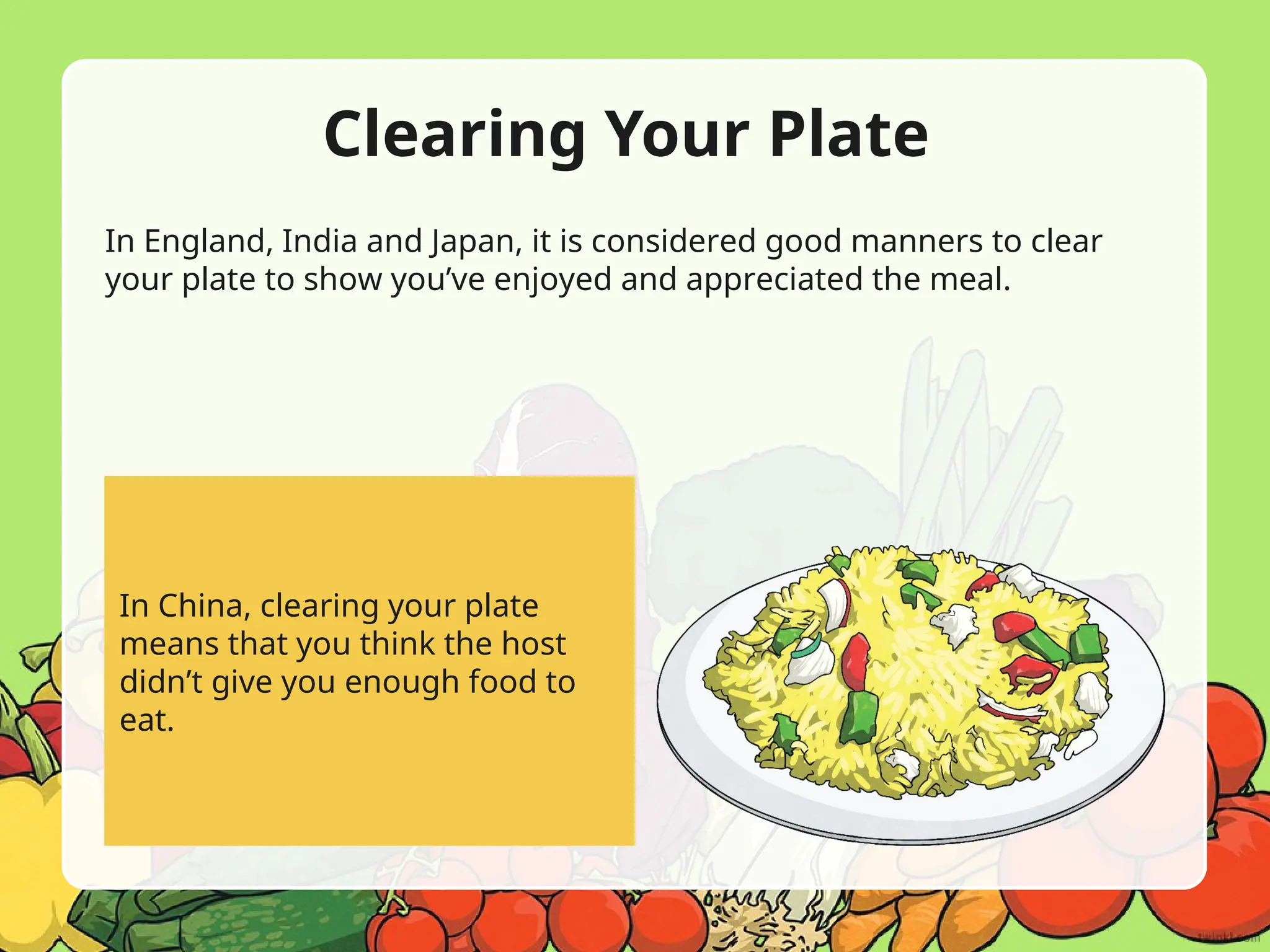 Speaking (food customs around the world).ppt