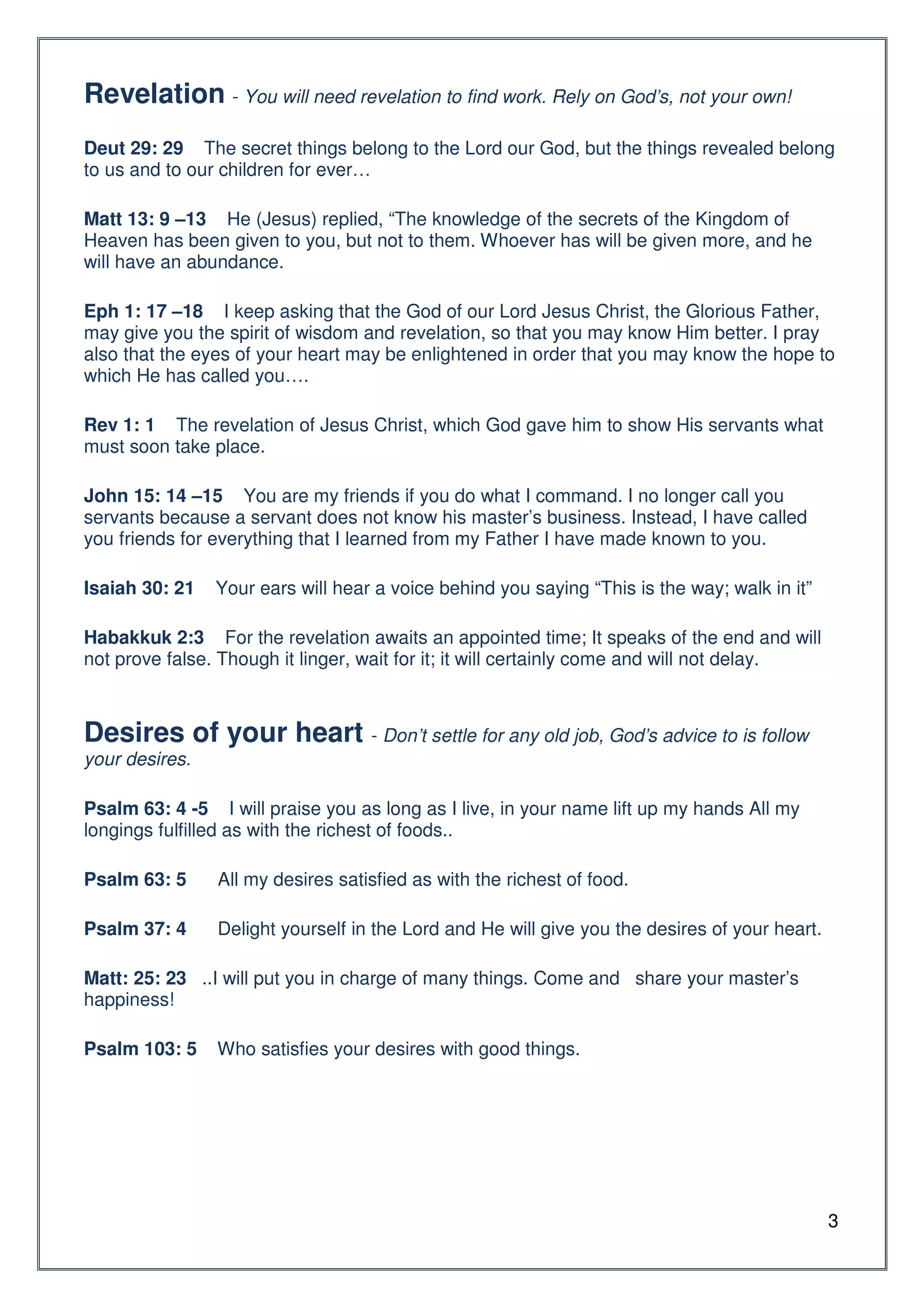 Speaking God's word over your job situation | PDF