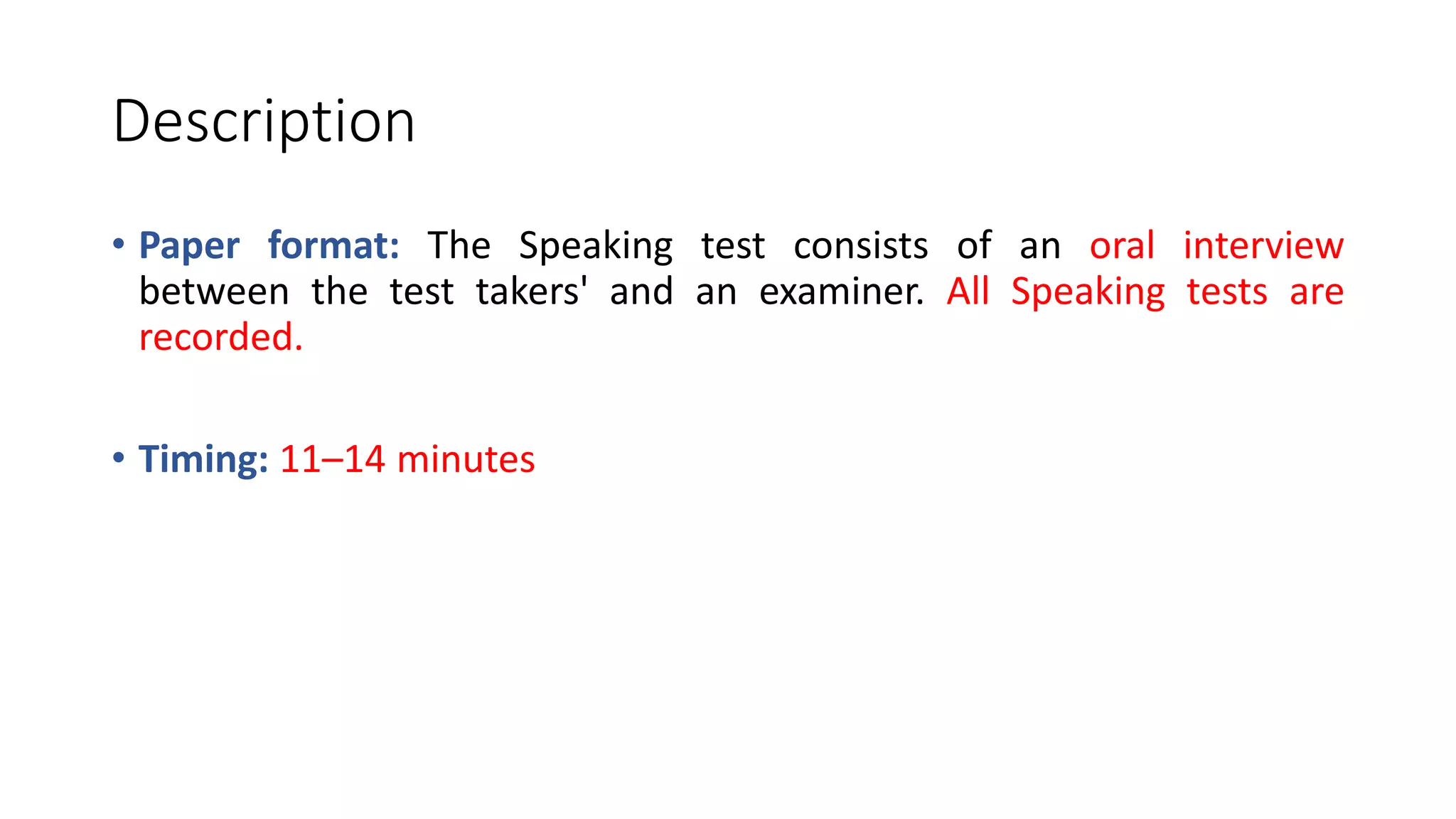 Speaking ielts presentation | PPT