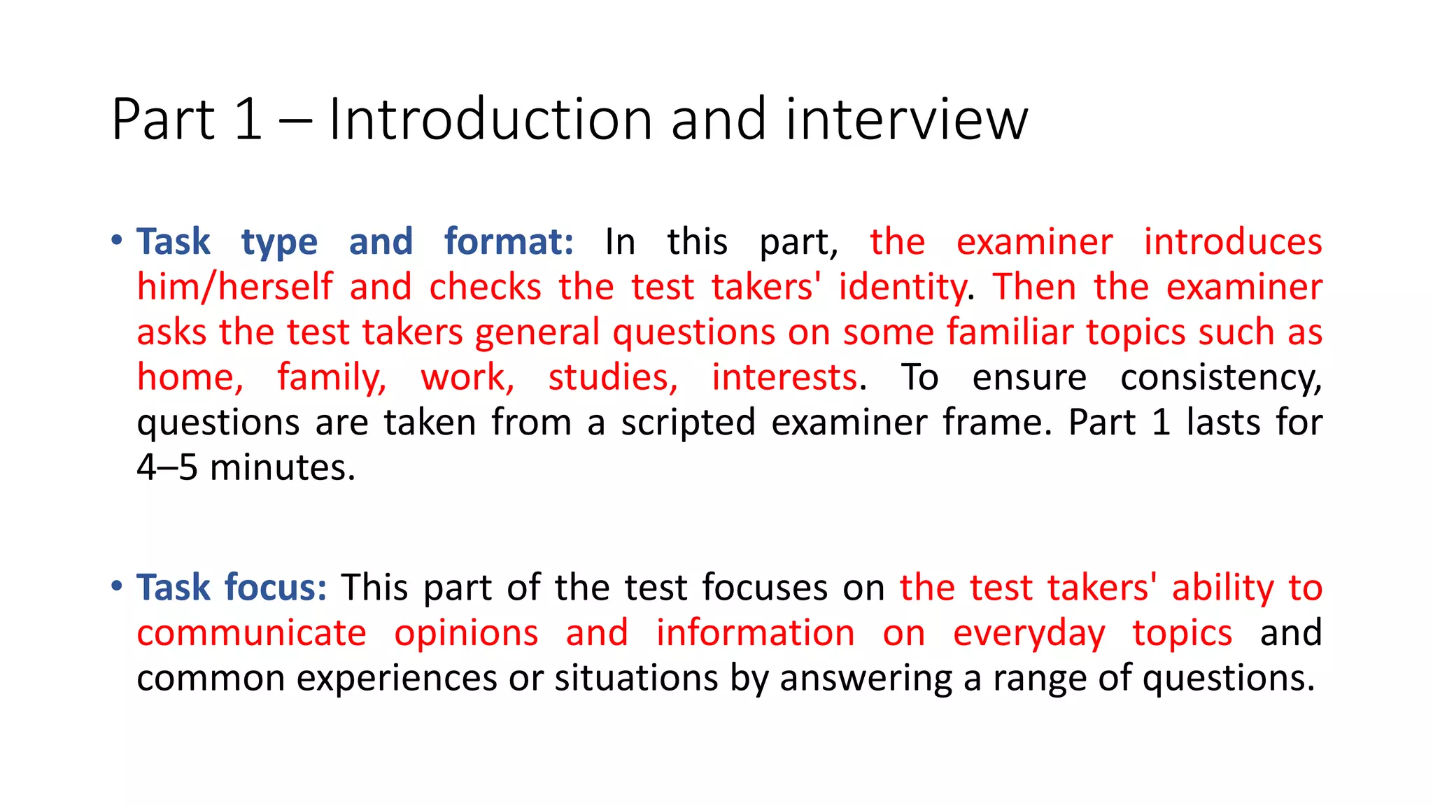 Speaking ielts presentation | PPT