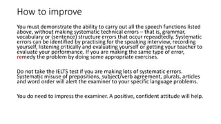 Speaking ielts presentation | PPTX