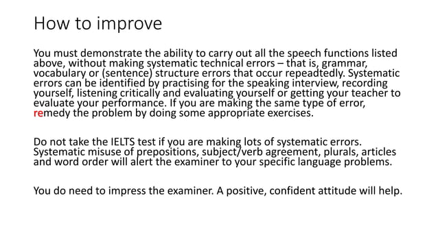 Speaking ielts presentation | PPTX