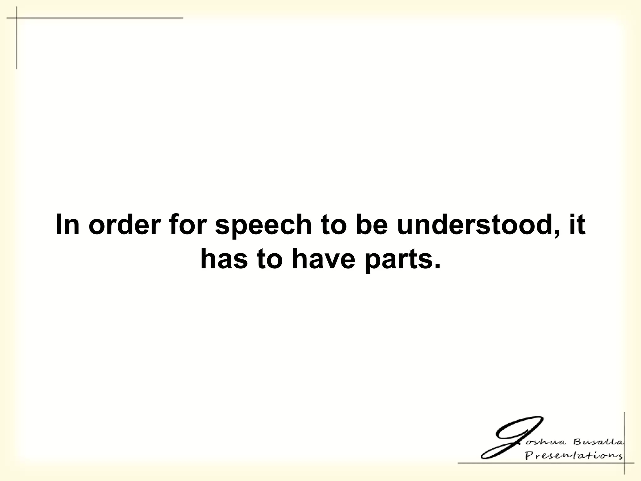 Speaking In English: A Discussion on the Parts of Speech | PPTX