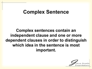 Speaking in English: Clauses, Phrases, and Sentences | PPTX