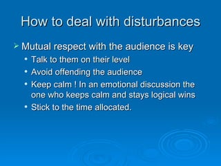 Speaking in front of an audience. | PPT