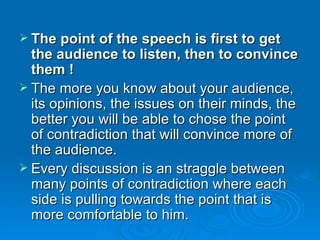 Speaking in front of an audience. | PPT
