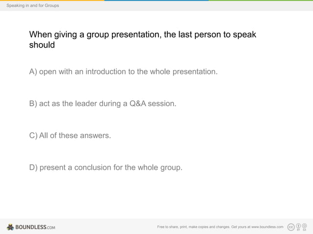 Speaking in Groups | PPT