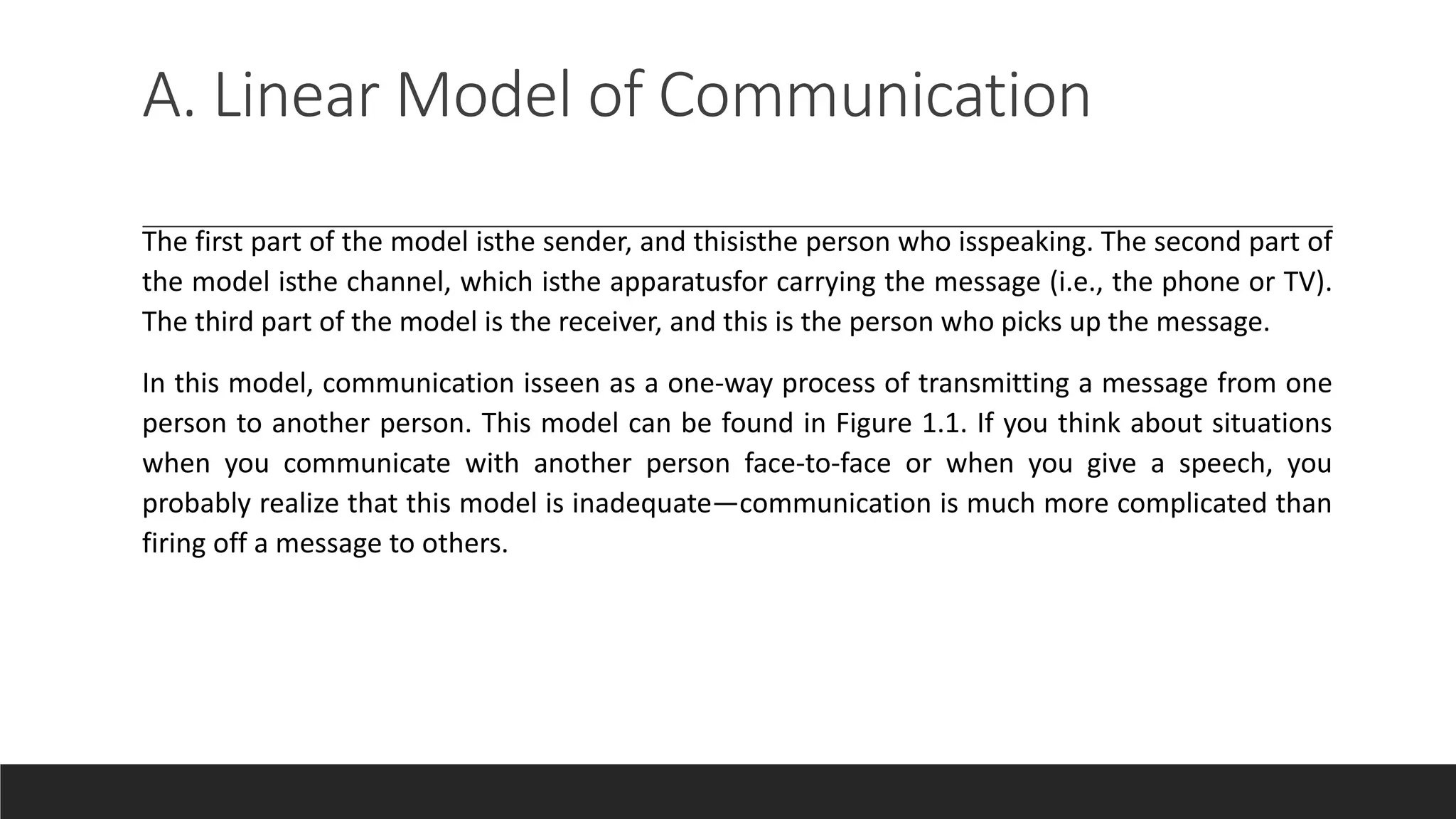 Speaking in professional context : Models of communication | PPTX