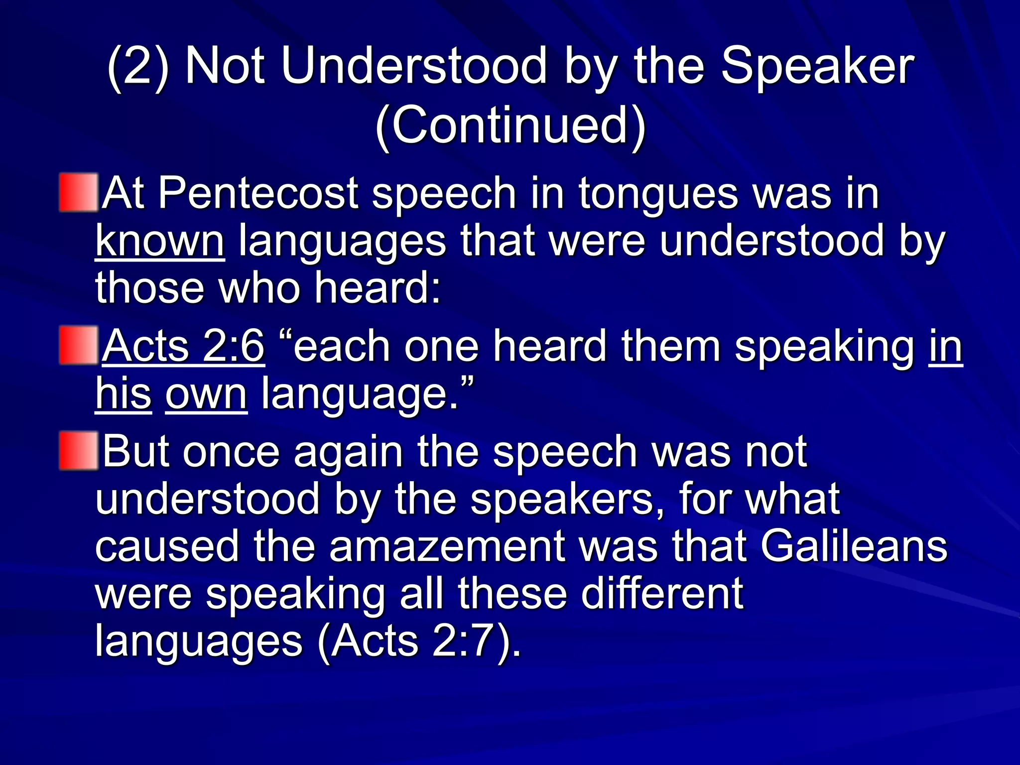 Speaking in Tongues | PDF