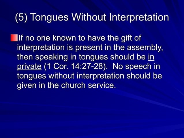 Speaking in Tongues | PDF