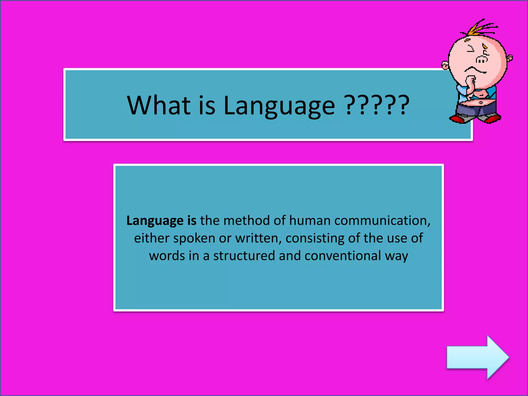 Language of Presentation | PPT