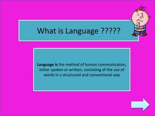 Language of Presentation | PPT