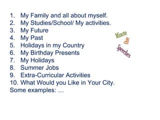 Speaking MY FINAL PRESENTATION | PPT