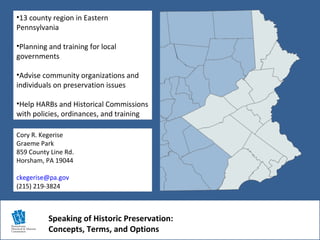 Speaking of Historic Preservation... Concepts, Terms, and Options | PPT