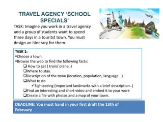 Speaking project 3 rd eso 'a travel agency' | PPTX