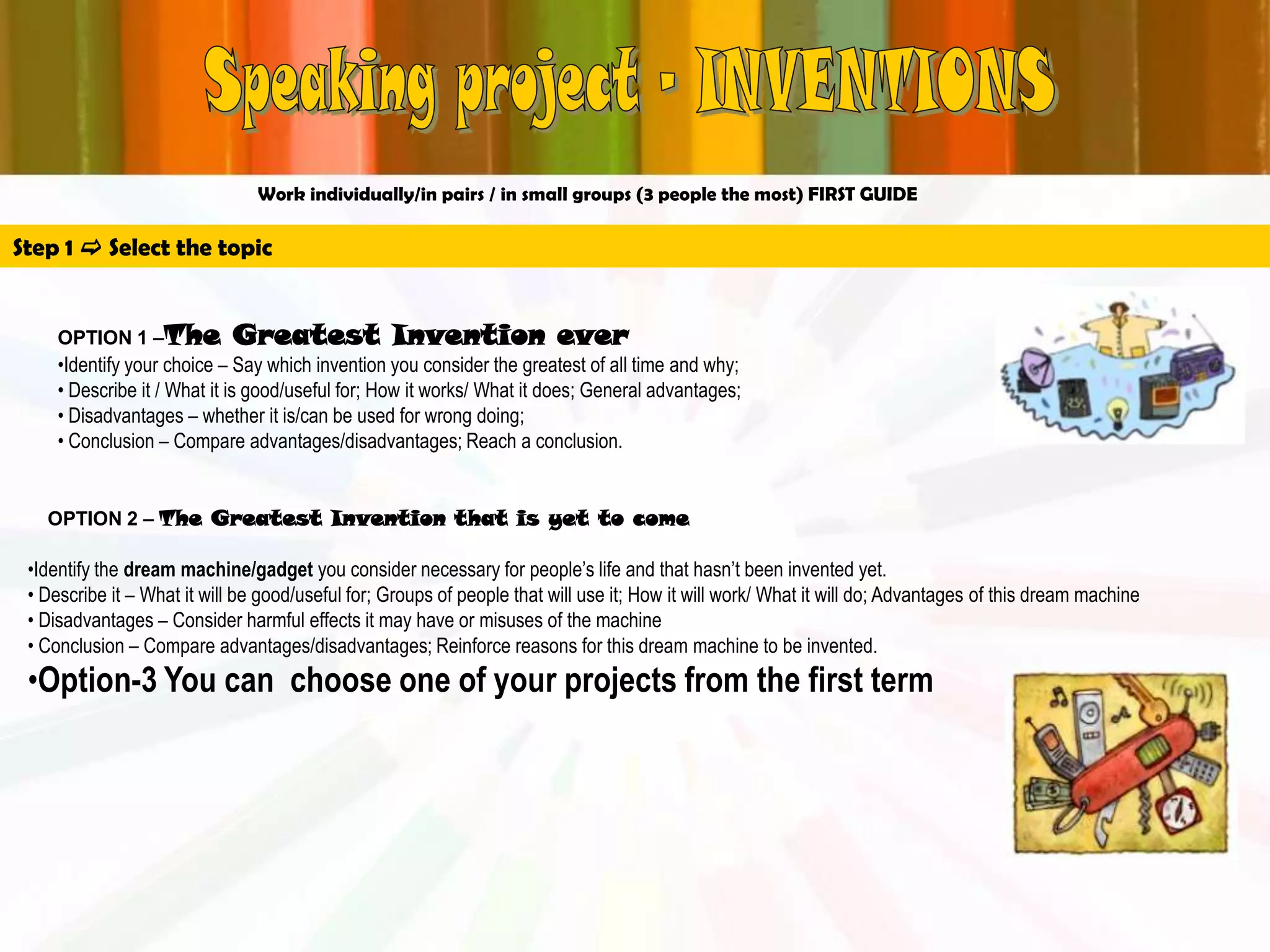 Speaking project guide | PPTX | Educational Assessment | Education