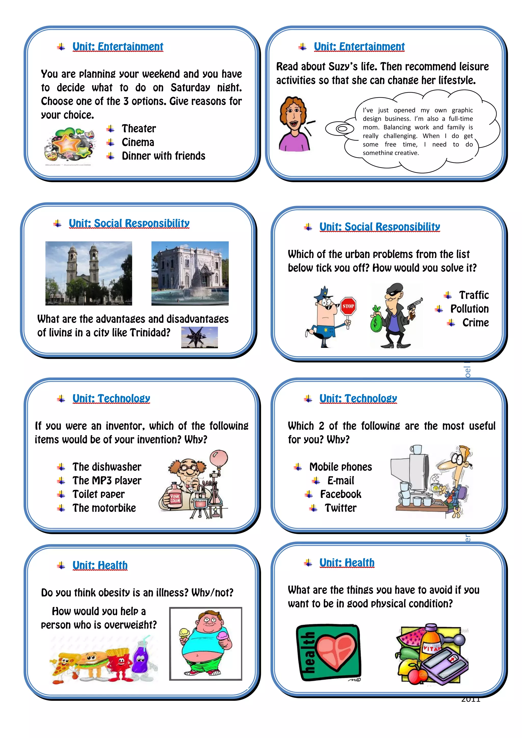 Speaking prompts | PDF