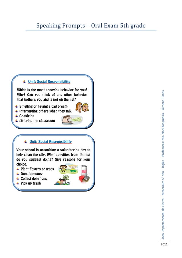 Speaking prompts | PDF