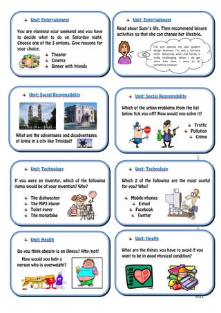 Speaking prompts | PDF