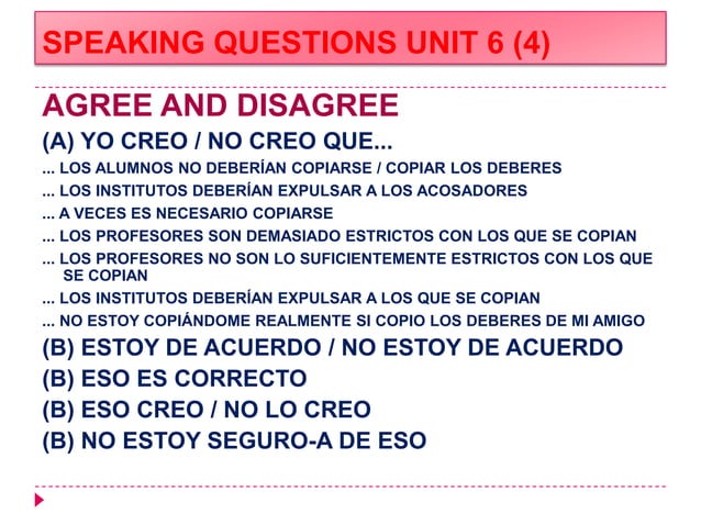 Speaking questions 3rd_ESO_unit6 | PPTX