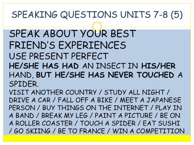 Speaking units7 8 2nd ESO | PPT