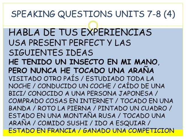 Speaking units7 8 2nd ESO | PPT