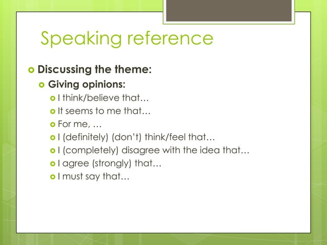 Speaking reference | PPTX