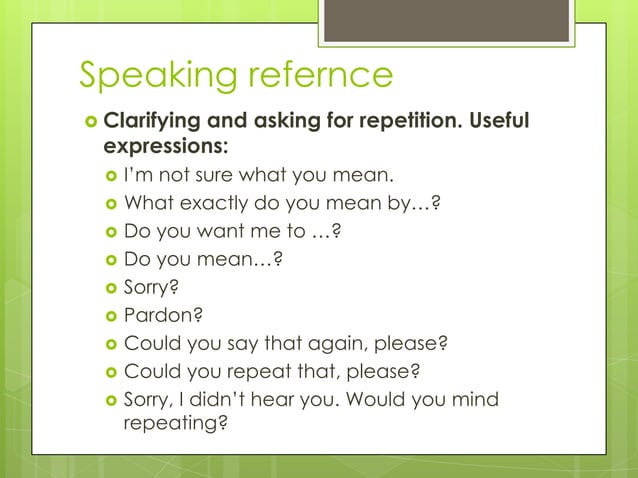 Speaking reference | PPTX