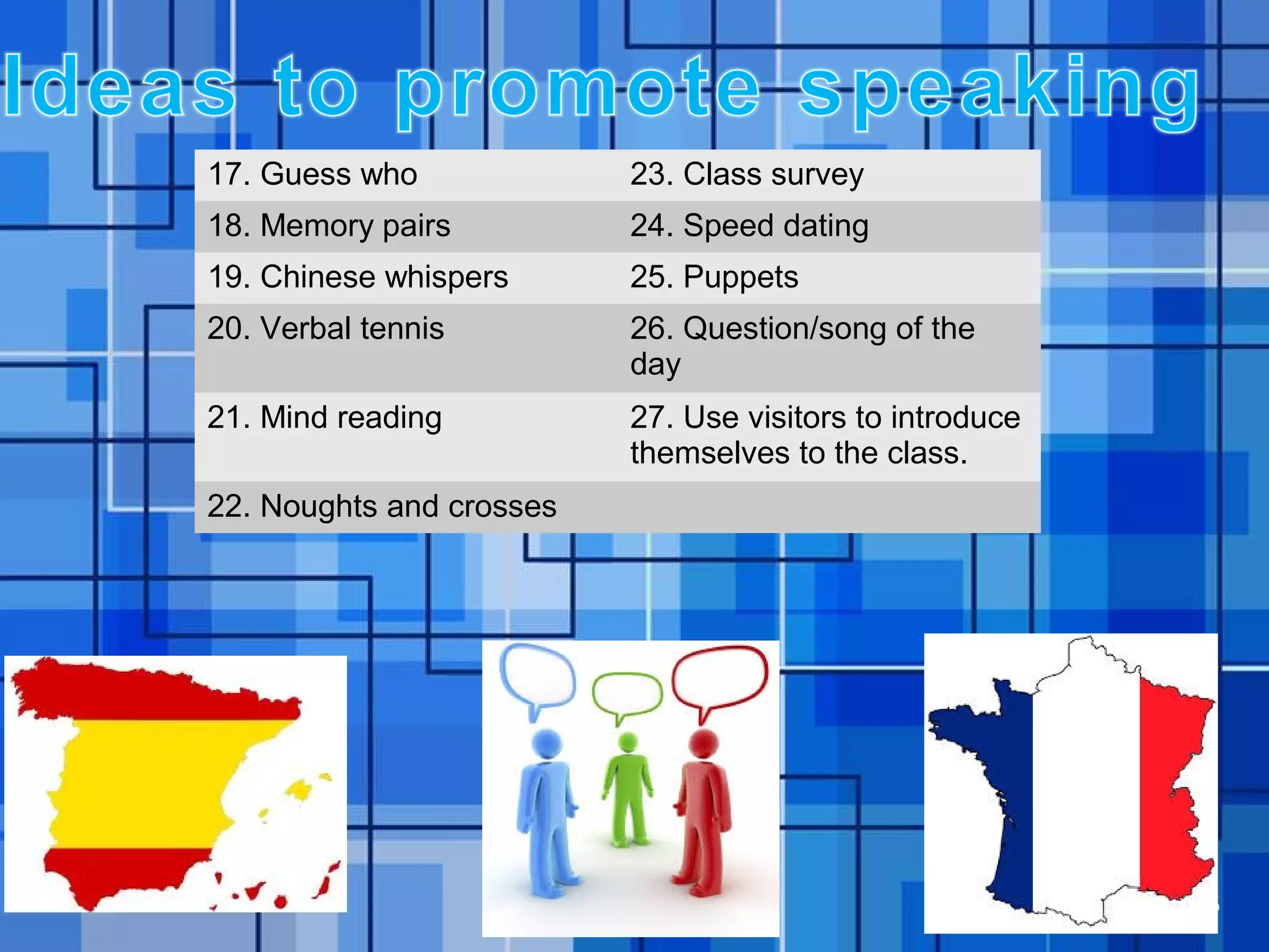 Speaking session mmu handout | PPT