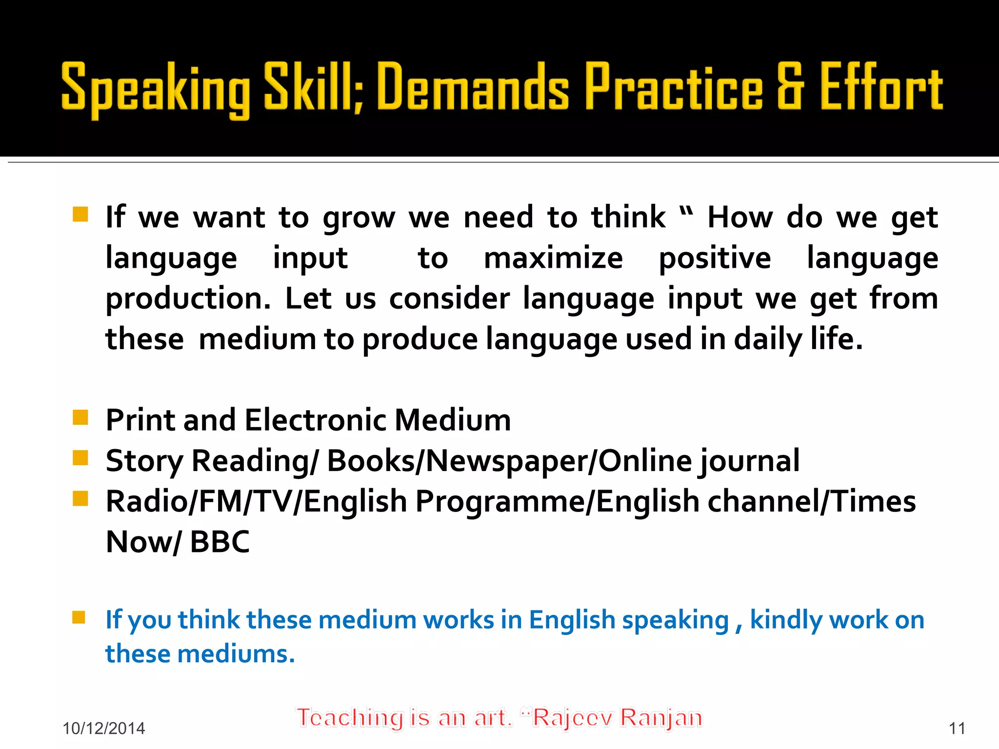 Speaking Skill | PPT