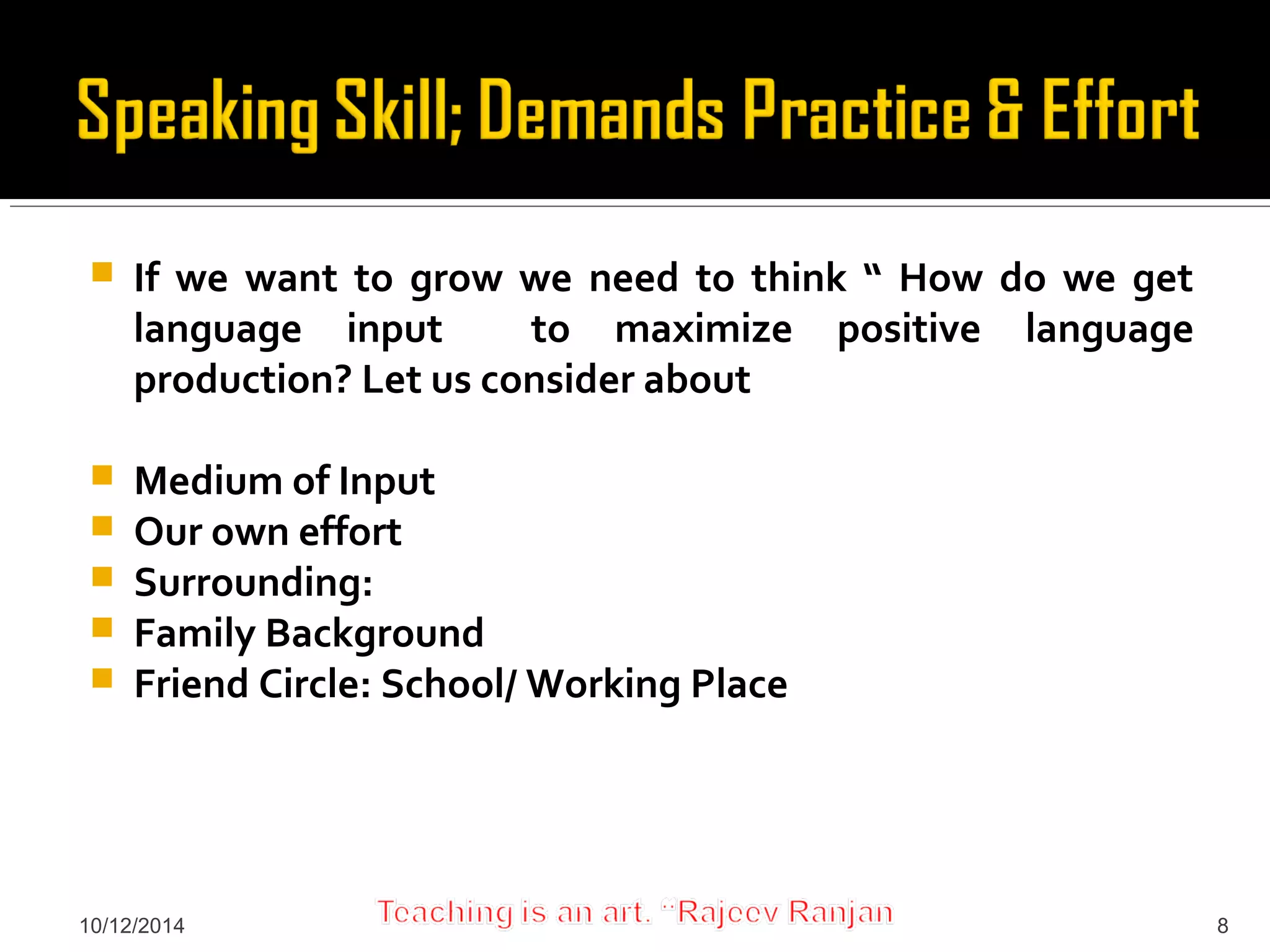 Speaking Skill | PPT