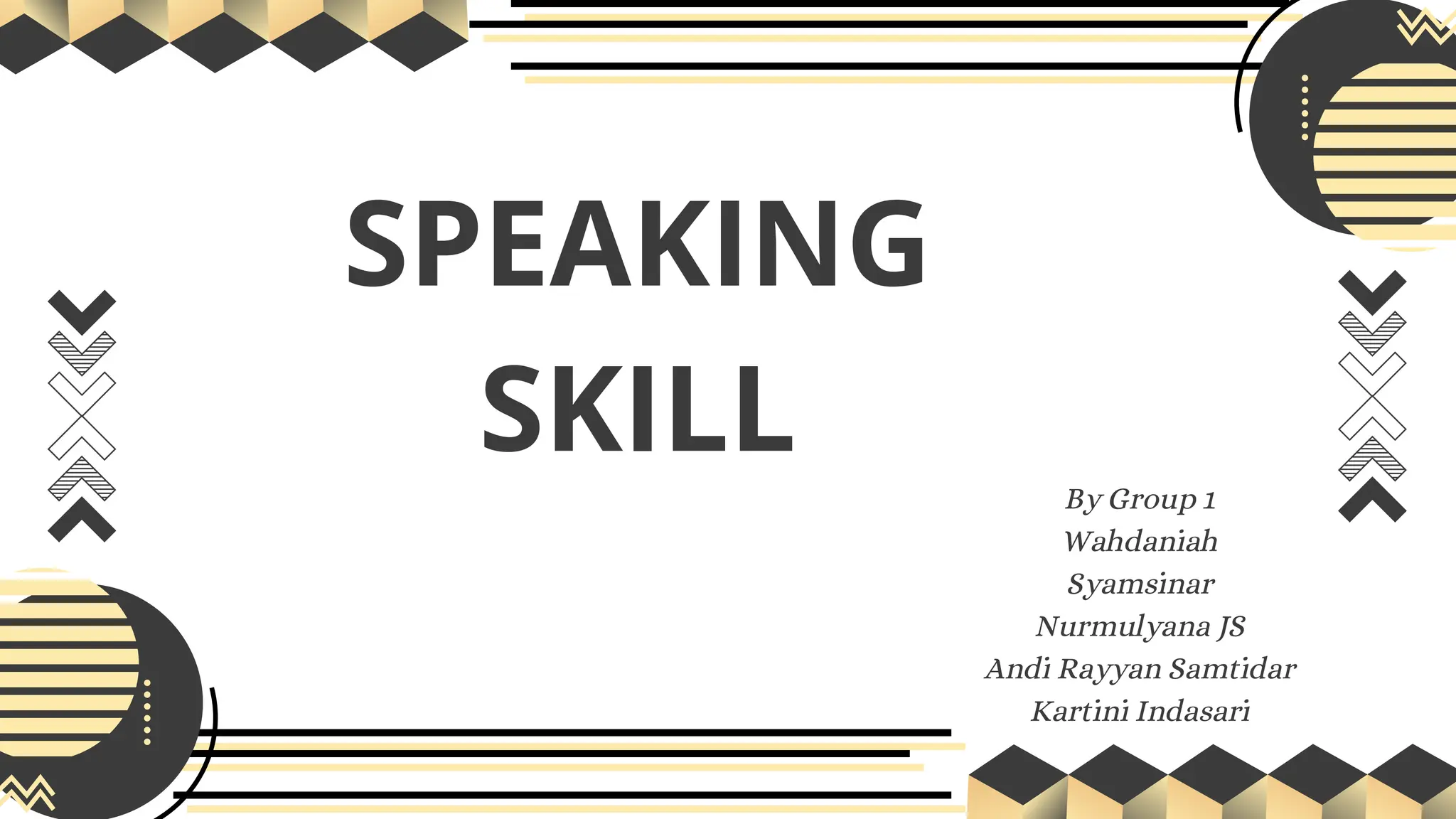 Materi SPEAKING SKILL by Kartini Indasari | PDF