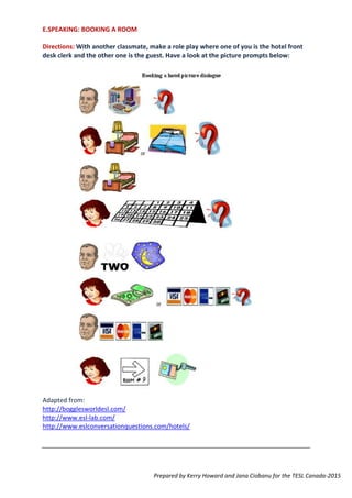 Speaking Skill Building Hotel Reservation | PDF