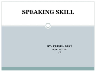 Assignment Speaking skill | PPTX