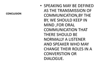 Speaking skill reeba | PPTX