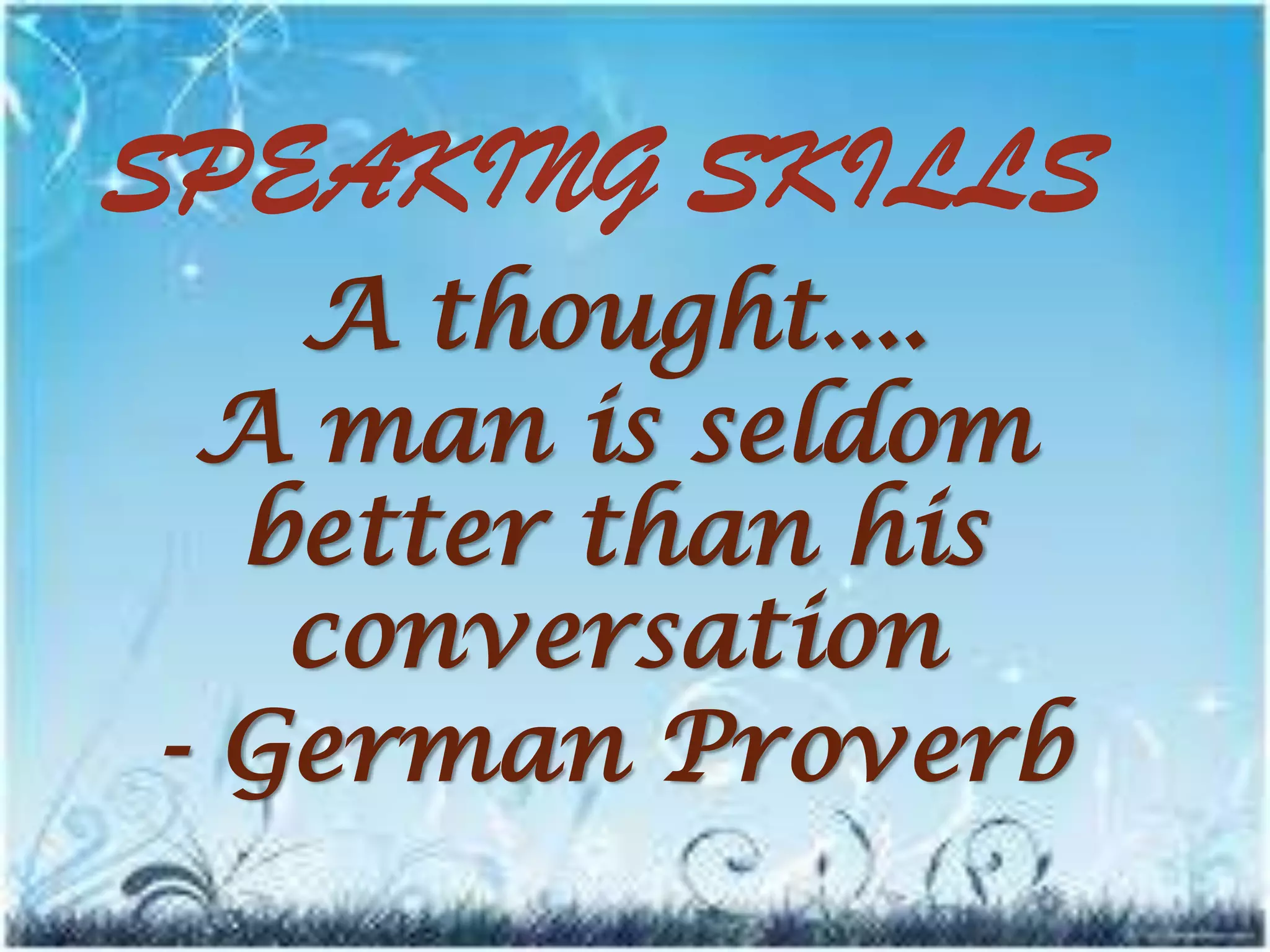 Speaking skills | PPTX