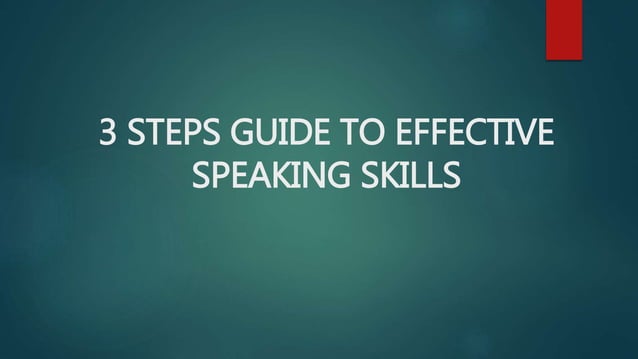 Speaking skills | PPTX