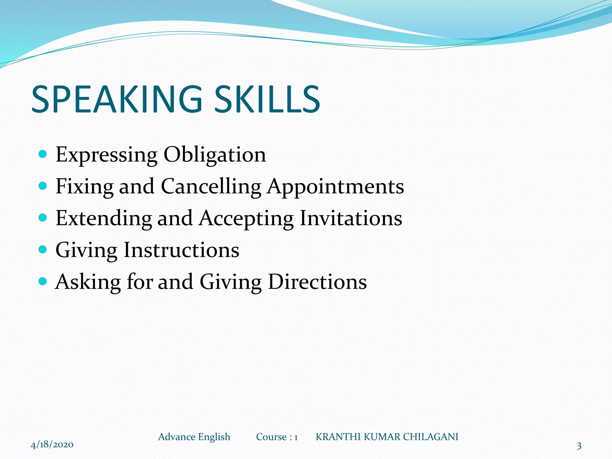 Speaking skills | PPT