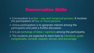 Speaking Skills English Communication Skills Topic. | PPTX