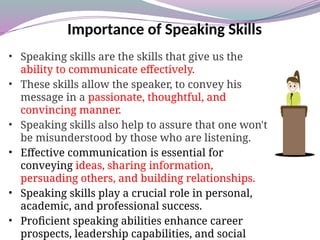 Speaking skills.pptxvndfdgj,kjhgfdsdfdbvc | PPTX