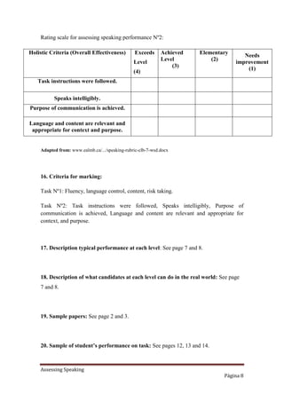 Speaking tasks | DOCX