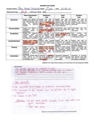 Speaking Test Design | DOCX